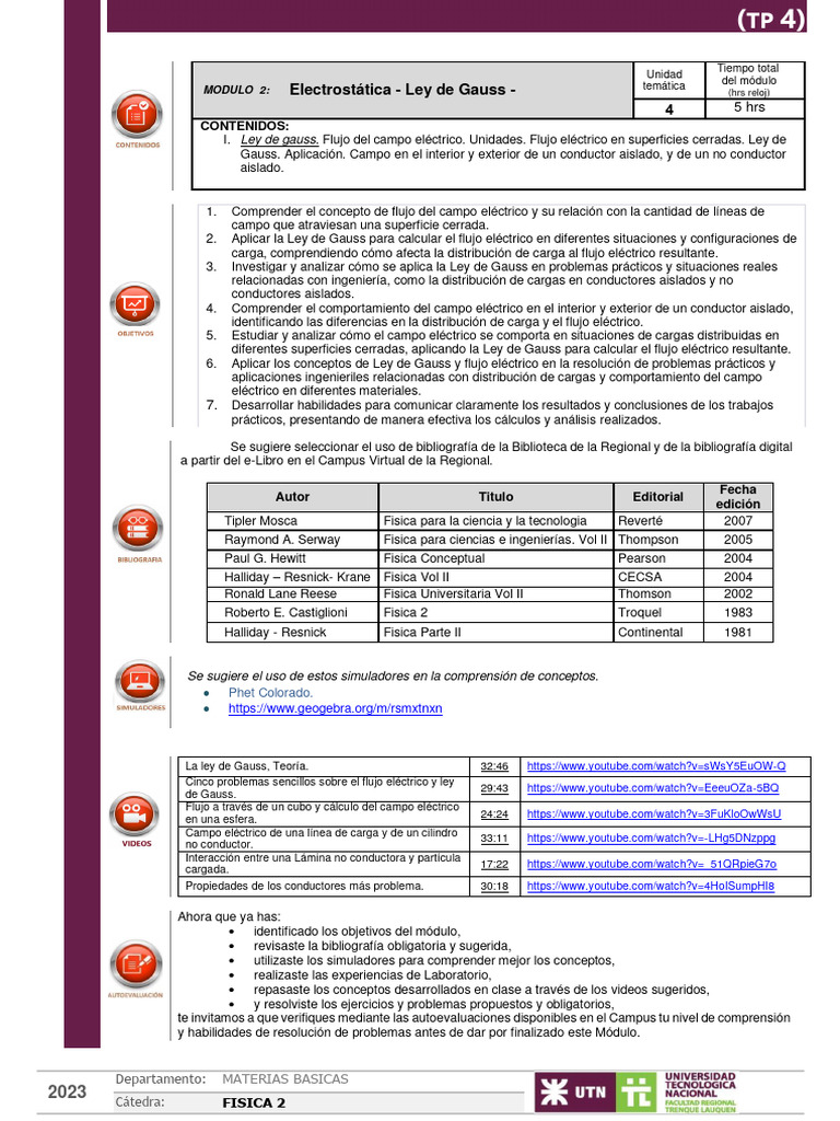 2023 - TP4 - Ley de Gauss (v1) | PDF