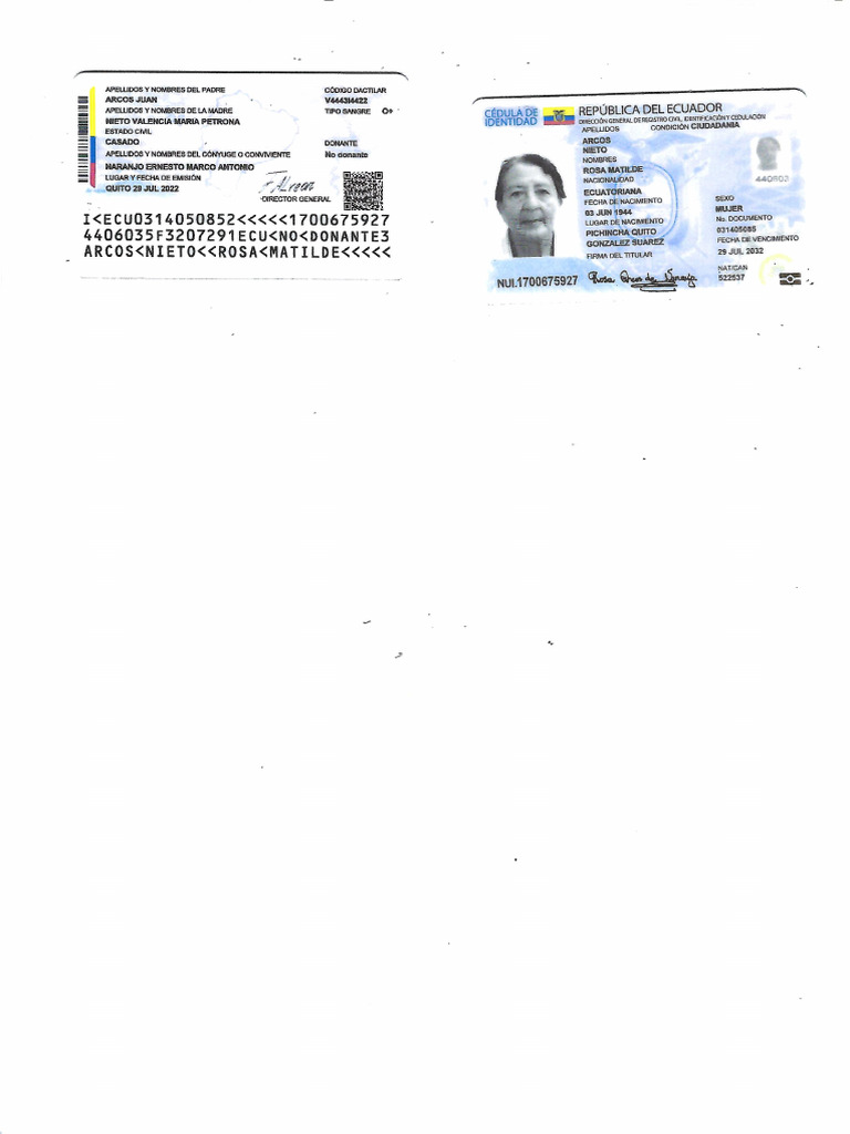 Cedula Rosa Arcos | PDF