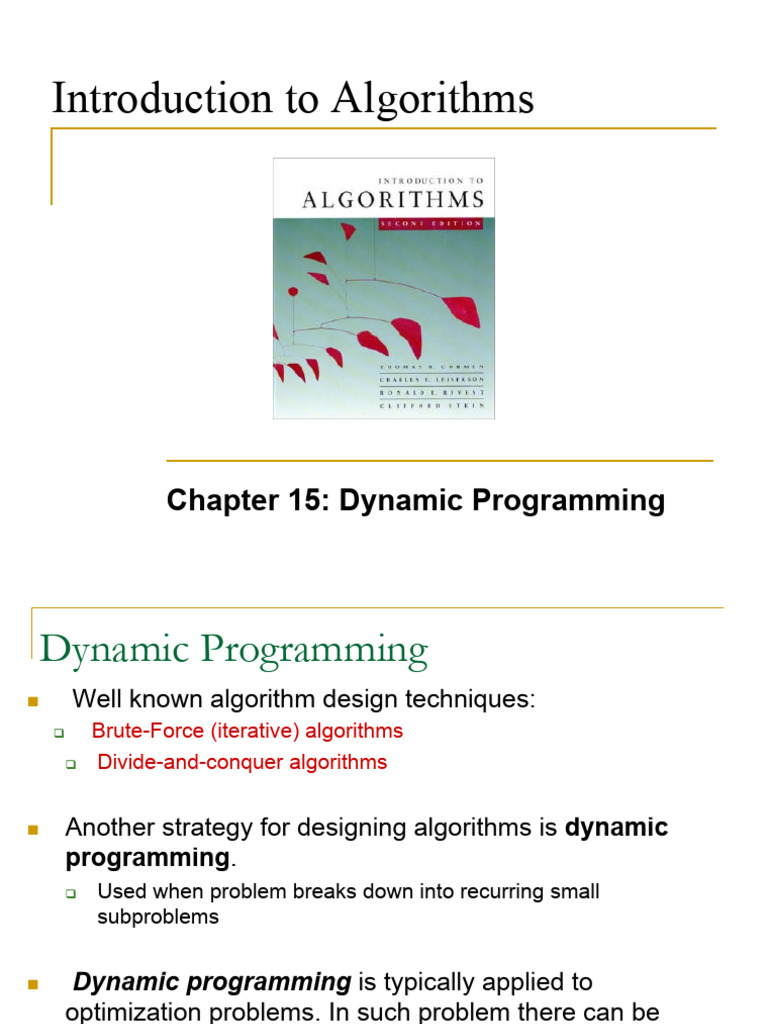 Lec11 Dynamic Programming | Download Free PDF | Dynamic Programming | Mathematical Logic