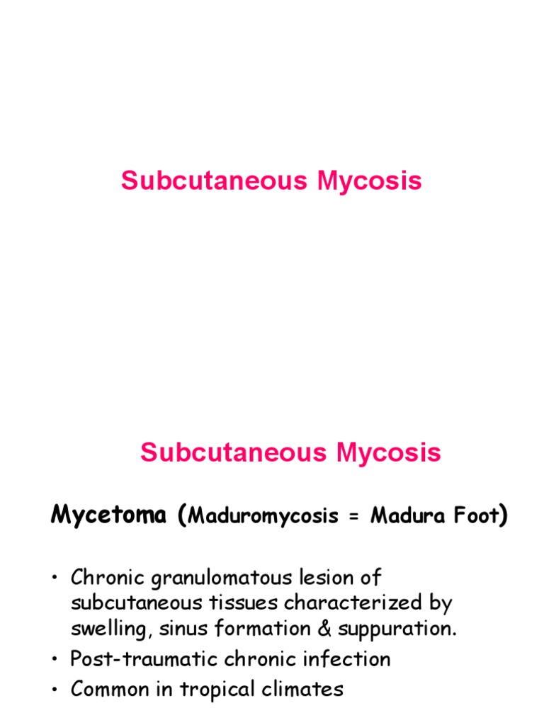 Subcutaneous Mycosis 06-07 | PDF | Immunology | Medical Specialties