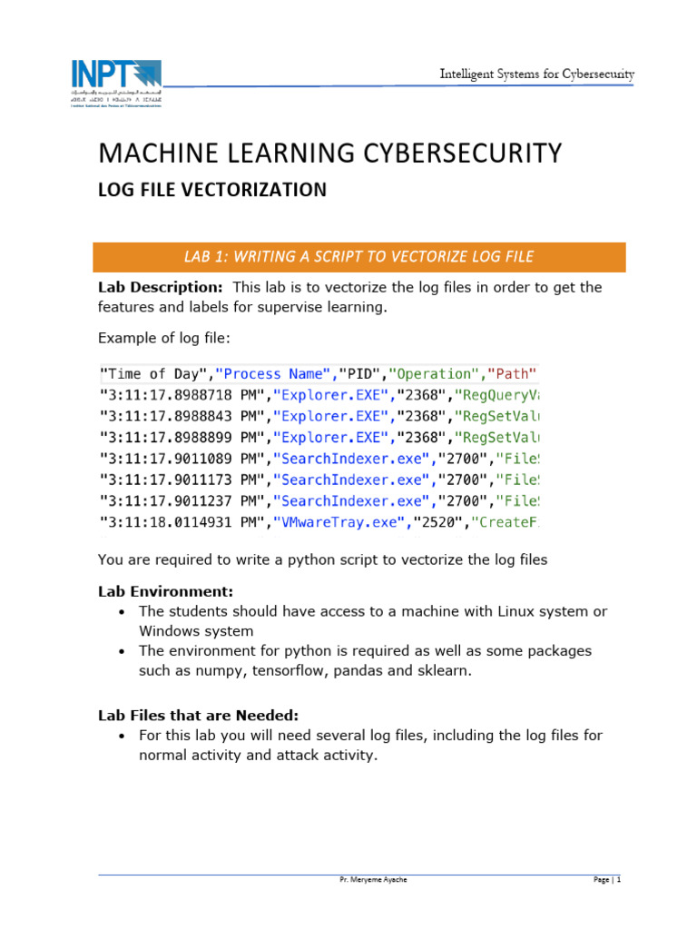MLC Iog File Vectorization Lab | PDF