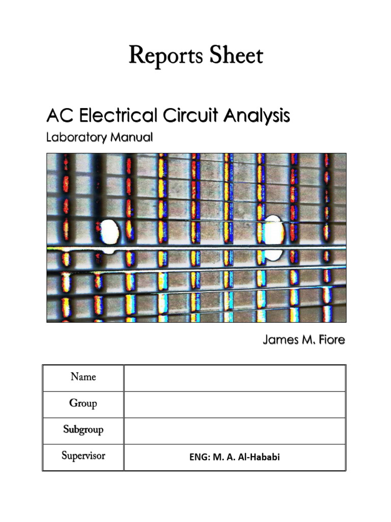 Report Laboratory Manual For Ac Electrical Circuits Pdf Capacitor