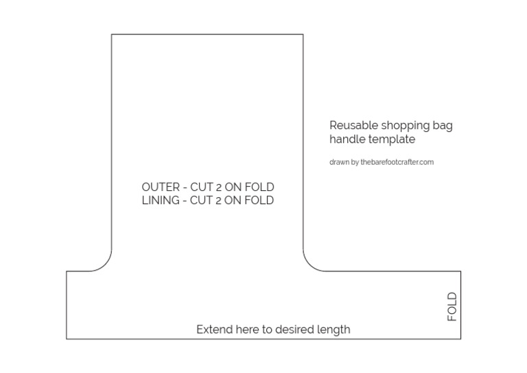 Reusable Shopping Bag Handle Template | PDF | Home & Garden