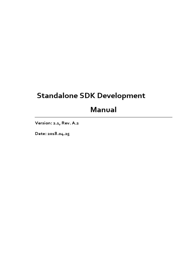 Standalone SDK Development Manual V2.1 A.2-En | PDF | Online And Offline | Cyberspace