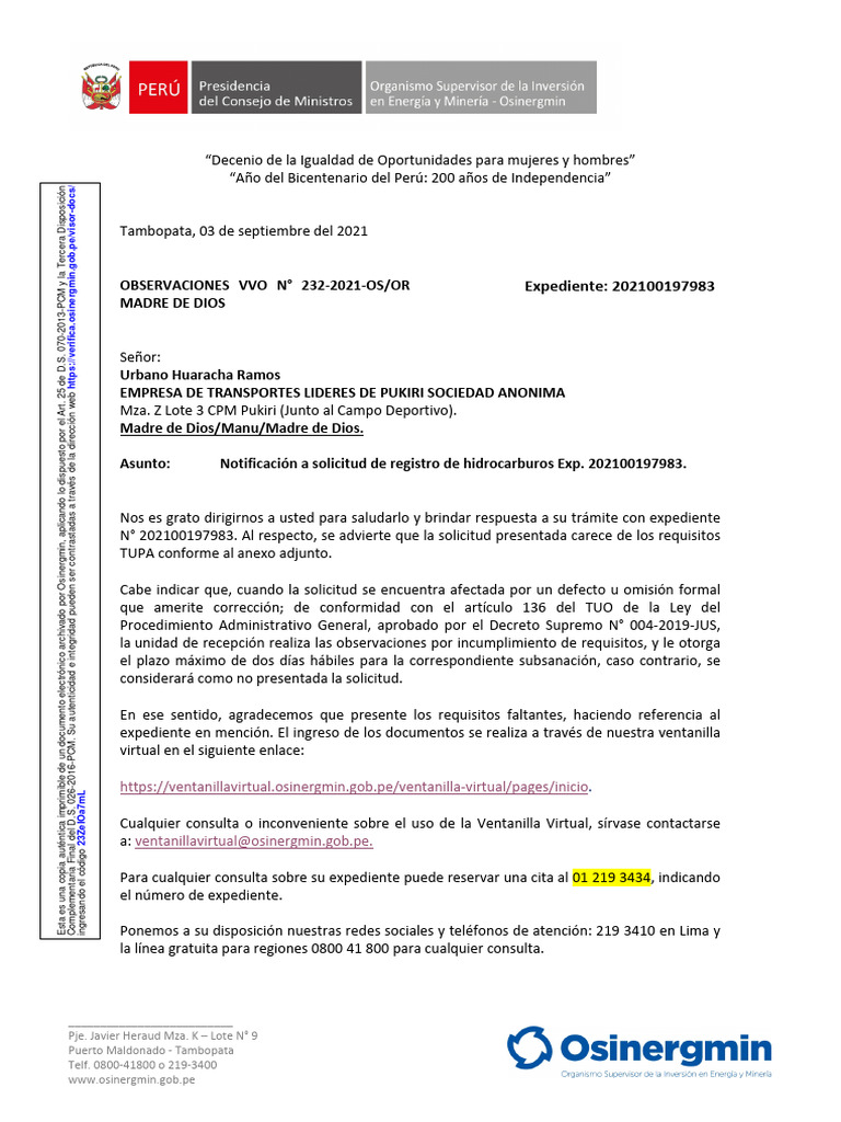 Observaciones VVO - 1. | PDF