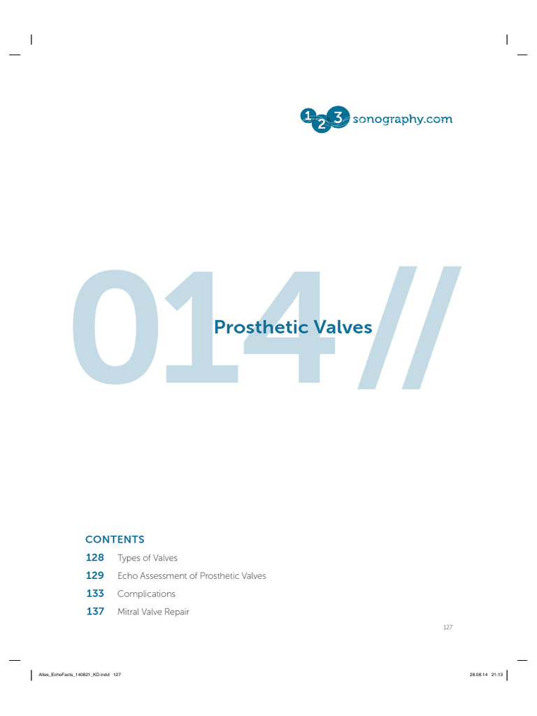 Chapter 14 - Prosthetic Valves - 0 | PDF