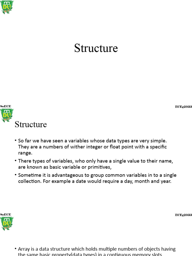 Ch-6 Struct | PDF | Data Type | Variable (Computer Science)