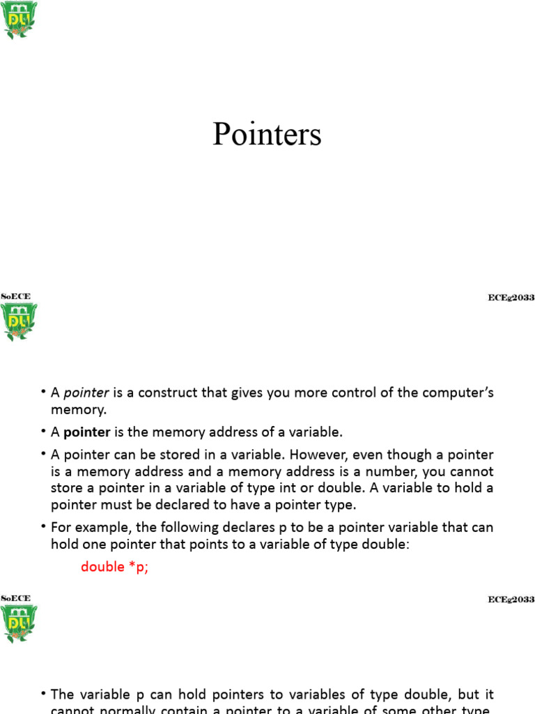 CH 5 Pointers | PDF CH 5 Pointers | PDF