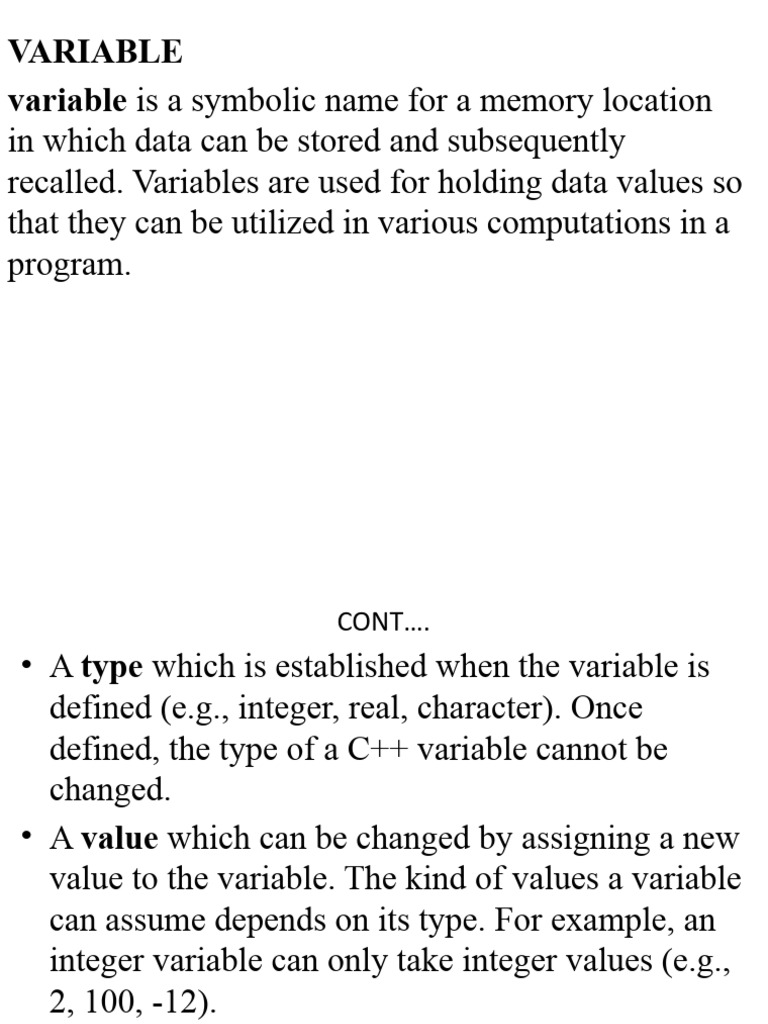 Ch 2 Pdf Data Type Variable Computer Science
