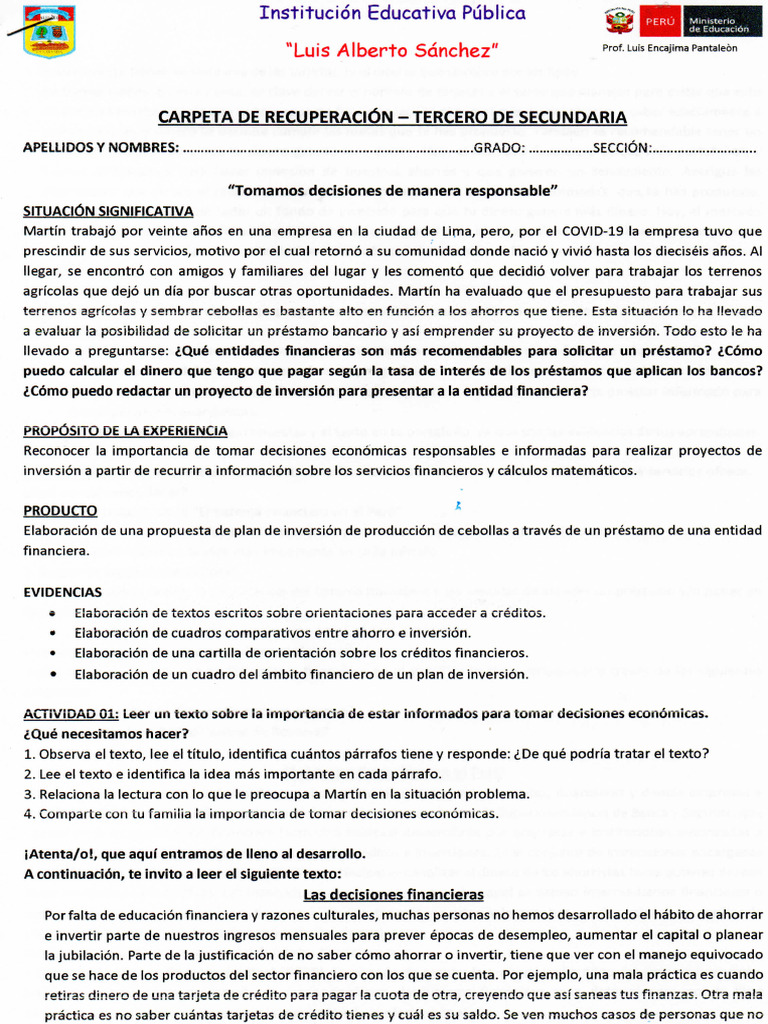 Carp. de 3ro Comunic. | PDF