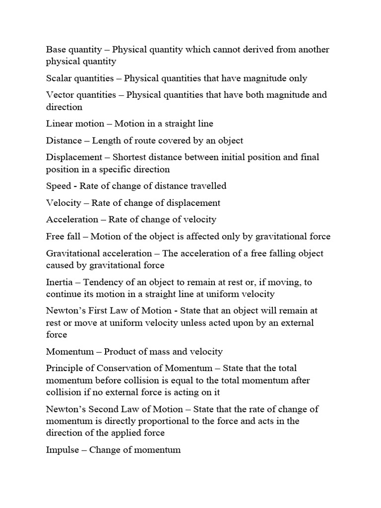 Defintion Physics | PDF | Teaching Methods & Materials | Science ...
