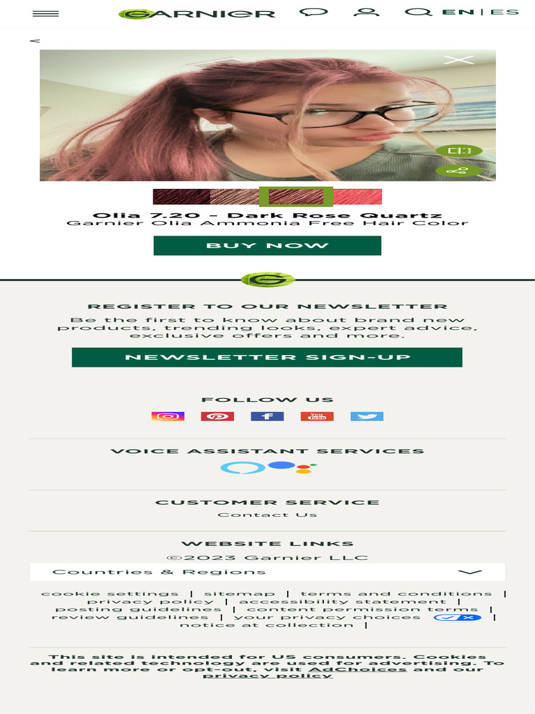 Garnier Hair Color Tool - Colors For Hair - Garnier | PDF
