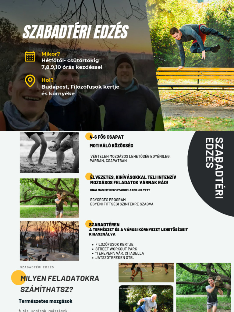 Szabadtéri Edzés Koncepció Bemutatása | PDF
