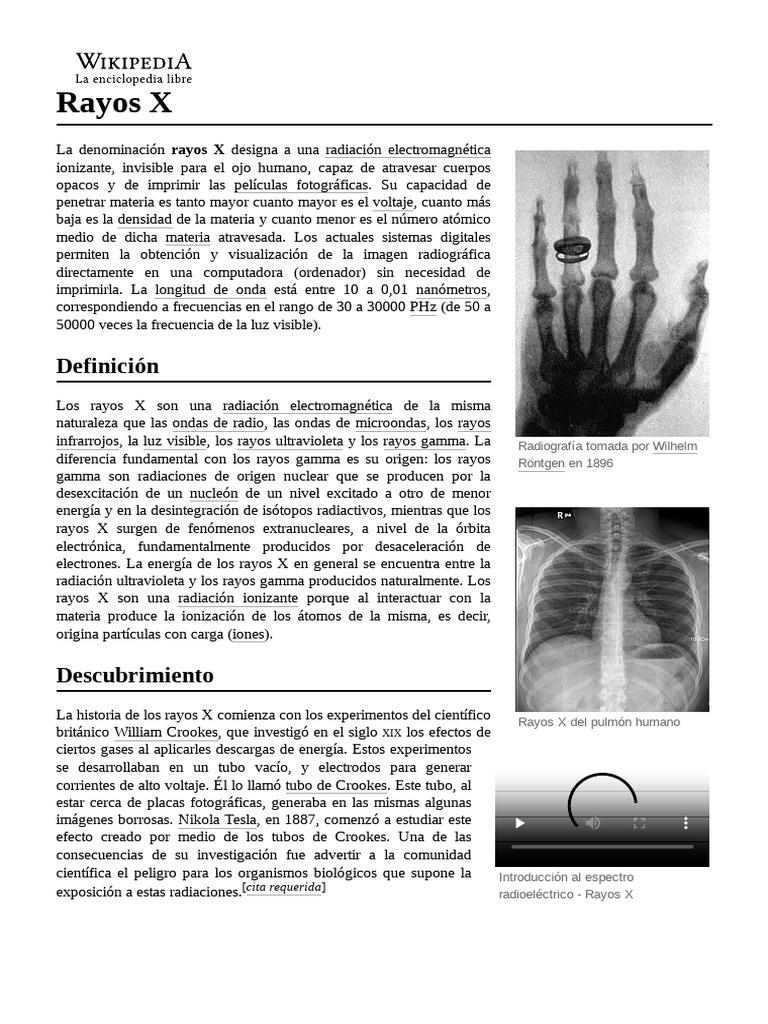 Rayos X | PDF | Rayo X | Electrón