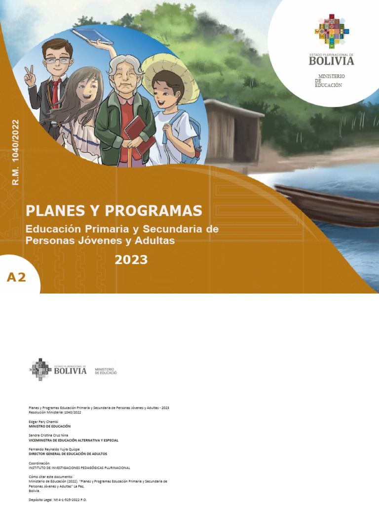 Planes y Programas para Jovenes y Adultos | PDF