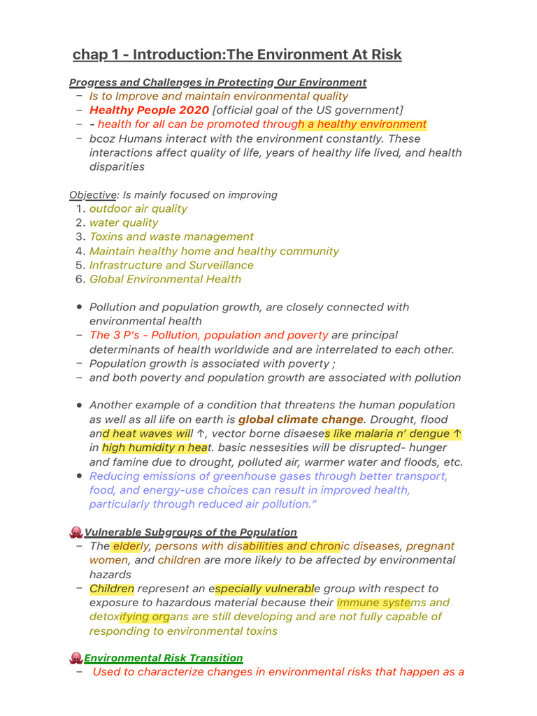 Chap 1 - Introduction - The Environment at Risk | PDF | Ecosystem ...