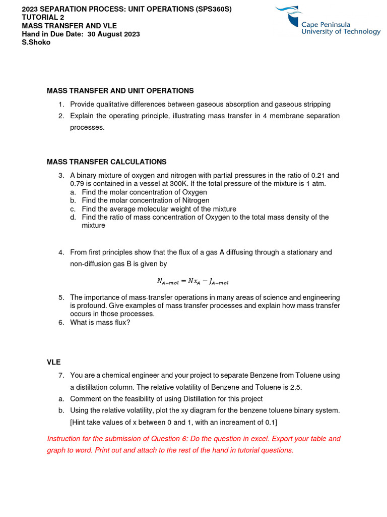 2023 SPU260S Tutorial 2 Questions | PDF