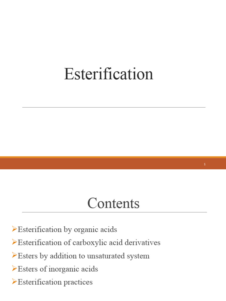 Topic 3 Esterification | PDF | Ester | Ethanol
