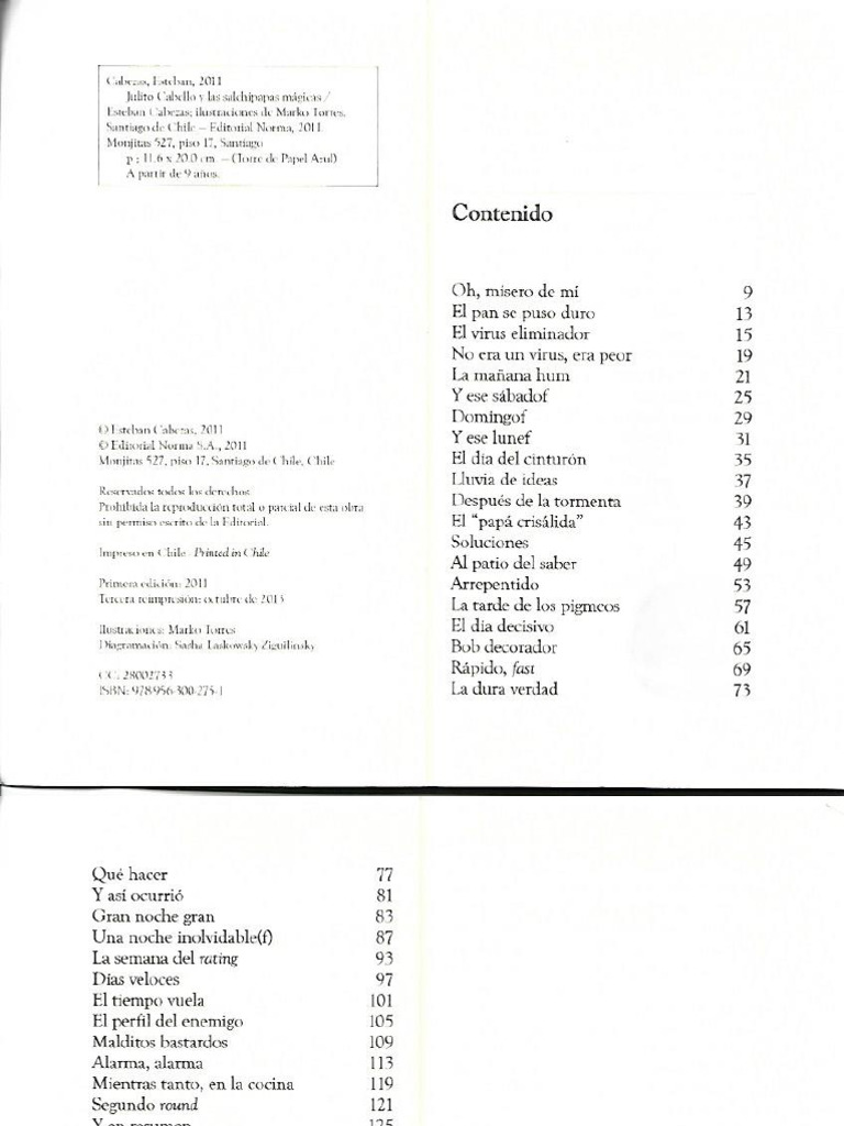 Julito Cabello y Las Salchipapas Magicas | PDF