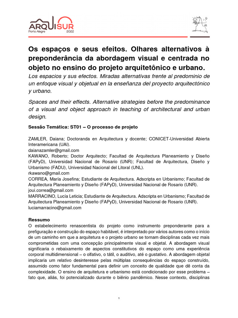 ZAMLER, Daiana, Et Alt. Los Espacios y Sus Efectos | PDF