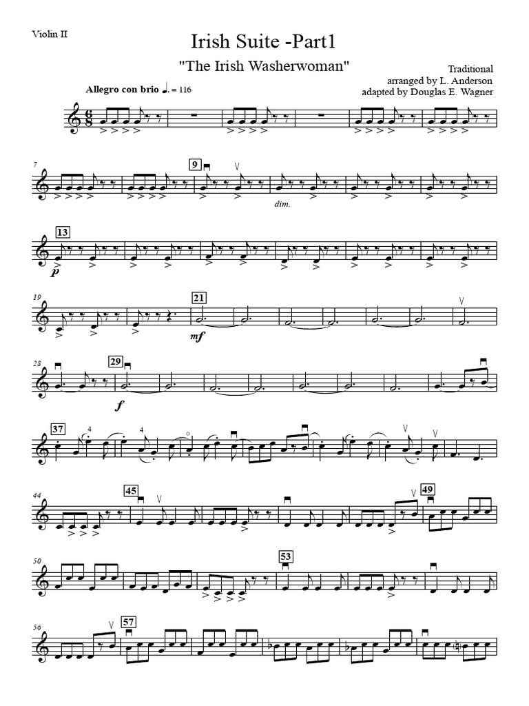 Anderson - Irish Dance - Violin II | PDF