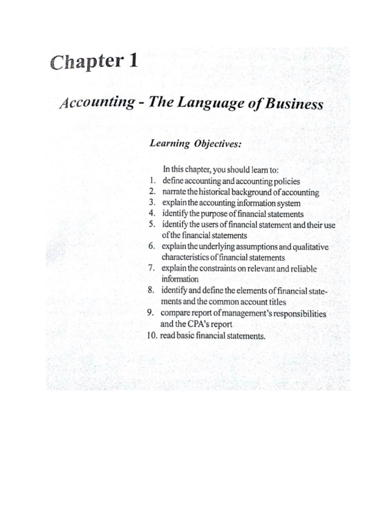 Chapter 1 - Language of Business. | PDF