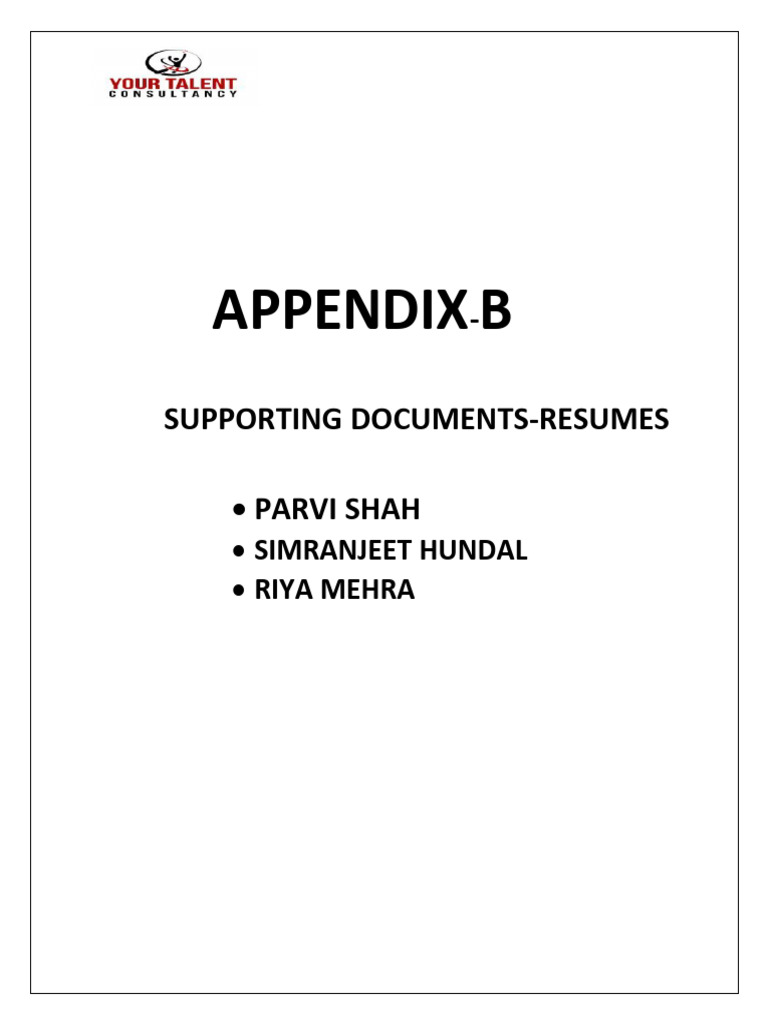 4-00 41 00 - APPENDIX B-Resumes | PDF | Recruitment | Sales