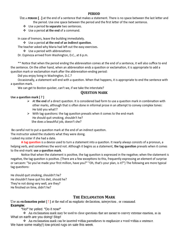 Punctuation - 4 STS | PDF | Ellipsis | Comma