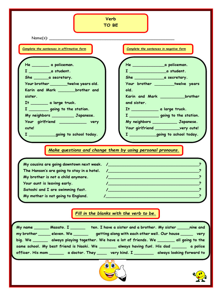 English Grammar Practice Sheet | PDF