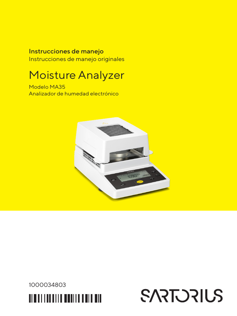 Sartorius MA35 | PDF | Calor | Medición