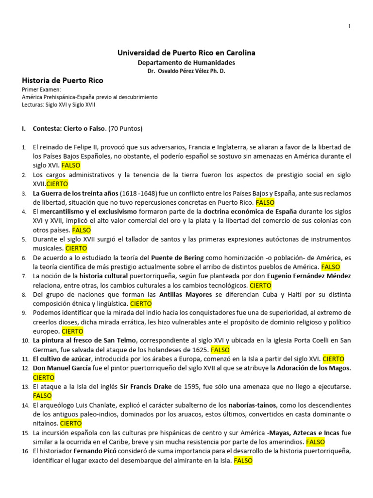 Historia de Puerto Rico: Siglos XVI y XVII | PDF | Puerto Rico | España