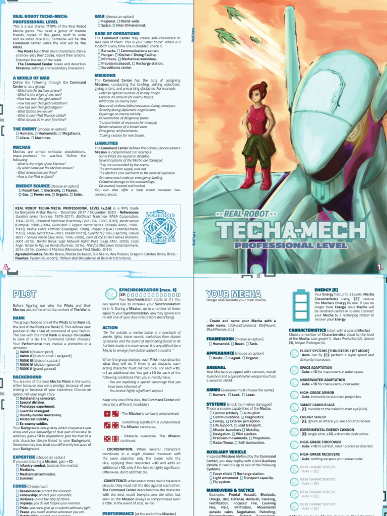 Real Robot Techa-Mech RPG Guide | PDF