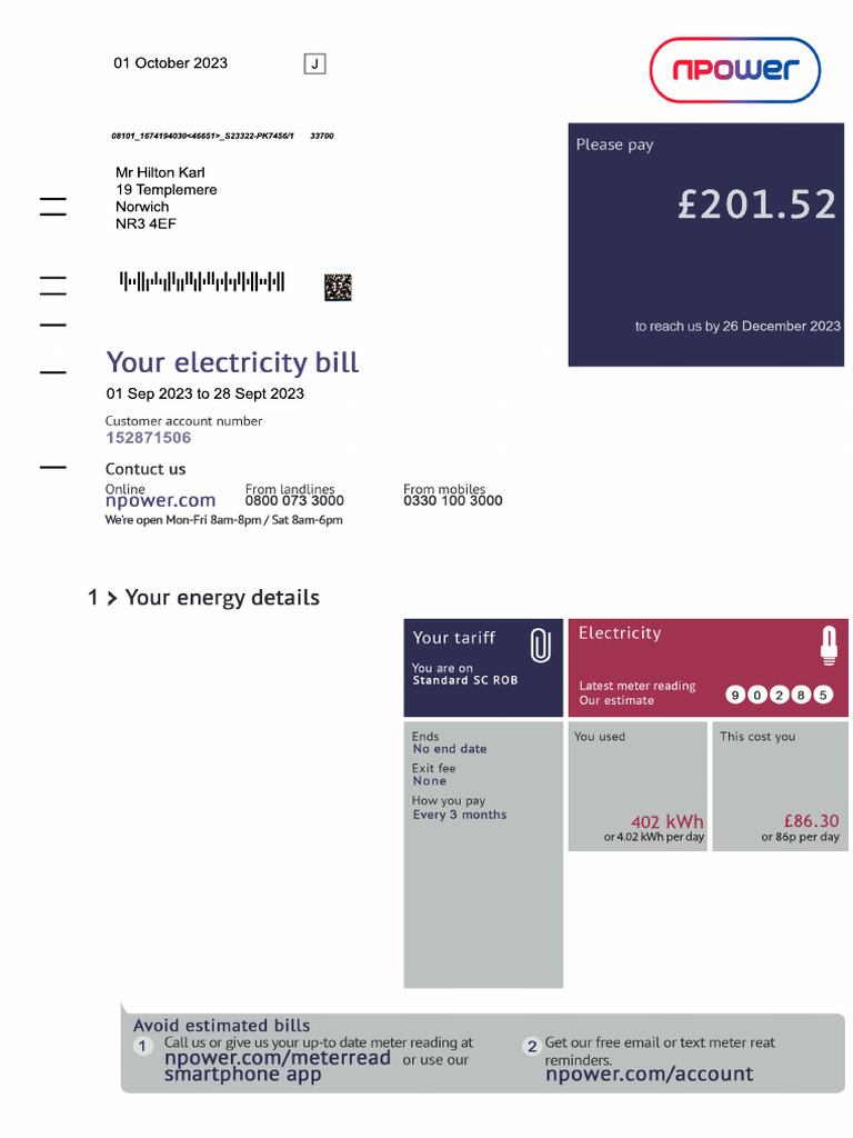 UK NPower Template | PDF
