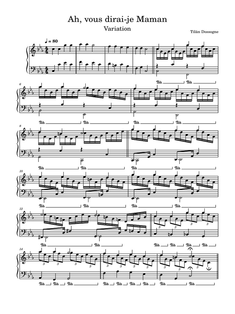 Ah, Vous Dirai-Je Maman Variation | PDF