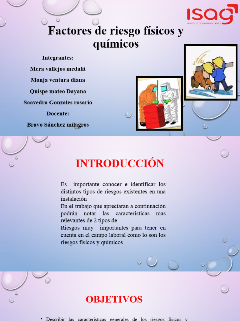 Factores de Riesgo Físicos Químicos | PDF
