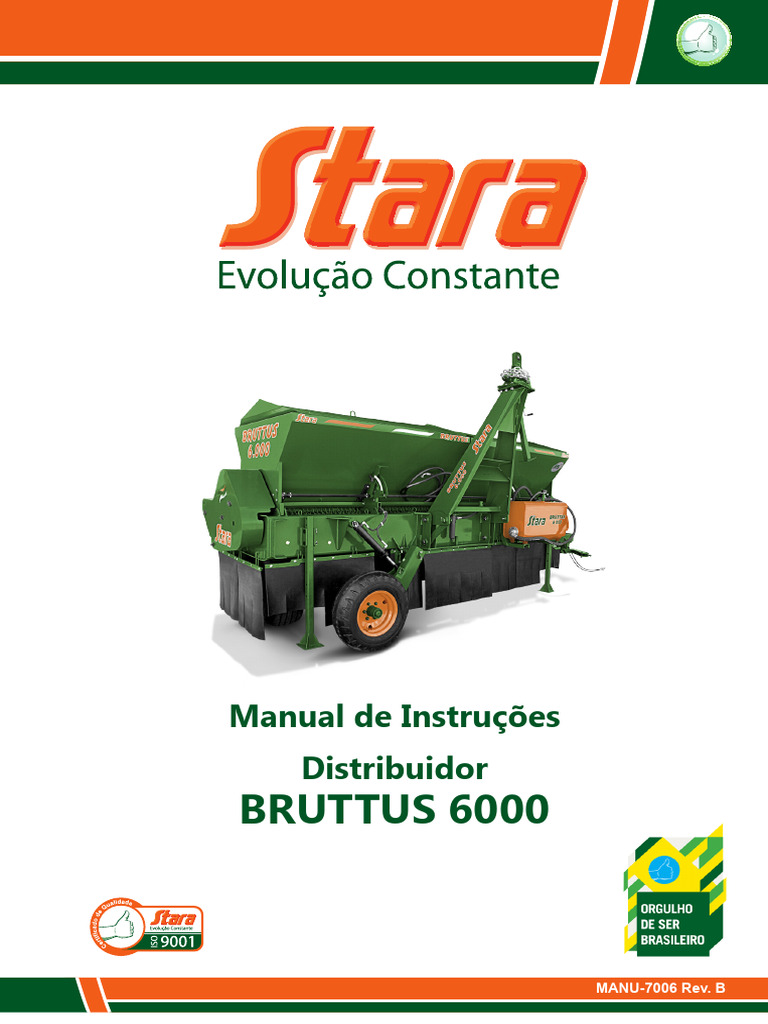 Manual de Instrucoes Bruttus Stara | PDF | Desperdício | Tráfego Manual de Instrucoes Bruttus Stara | PDF | Desperdício | Tráfego