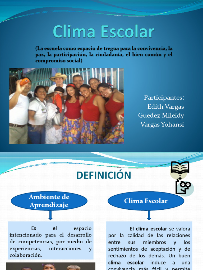 Clima Escolar: Clave para la Convivencia | PDF | Aprendizaje ...