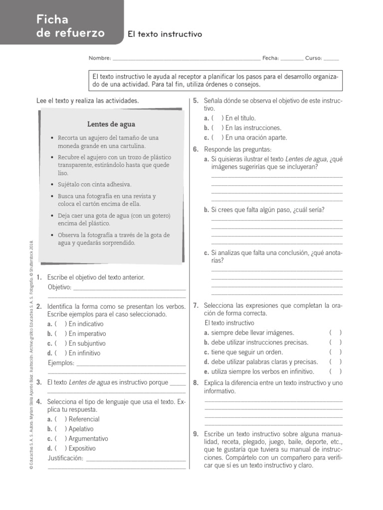 Guía para Crear Textos Instructivos | PDF