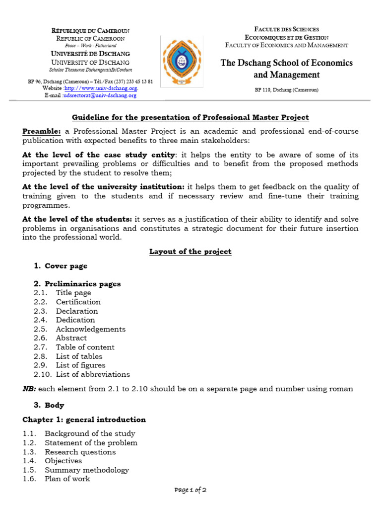 Prof. Master's Project Guide-1 | PDF