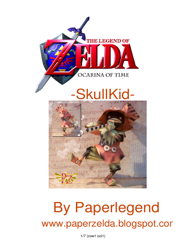 SkullKid Lined Papercraft | PDF