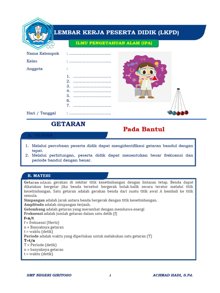 LKPD Bandul | PDF