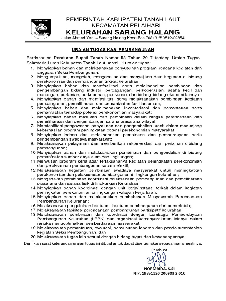 Uraian Tugas | PDF | Bisnis