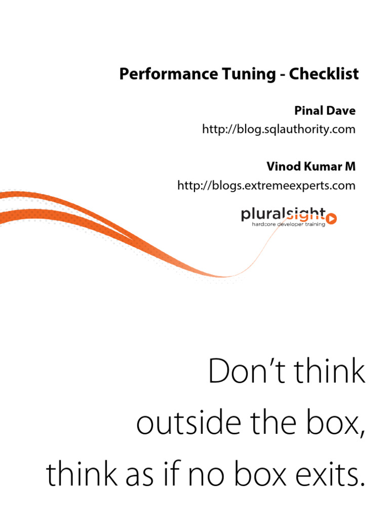 6 Query Tuning Introduction m06 Performance Tuning Checklist Slides | Download Free PDF ...