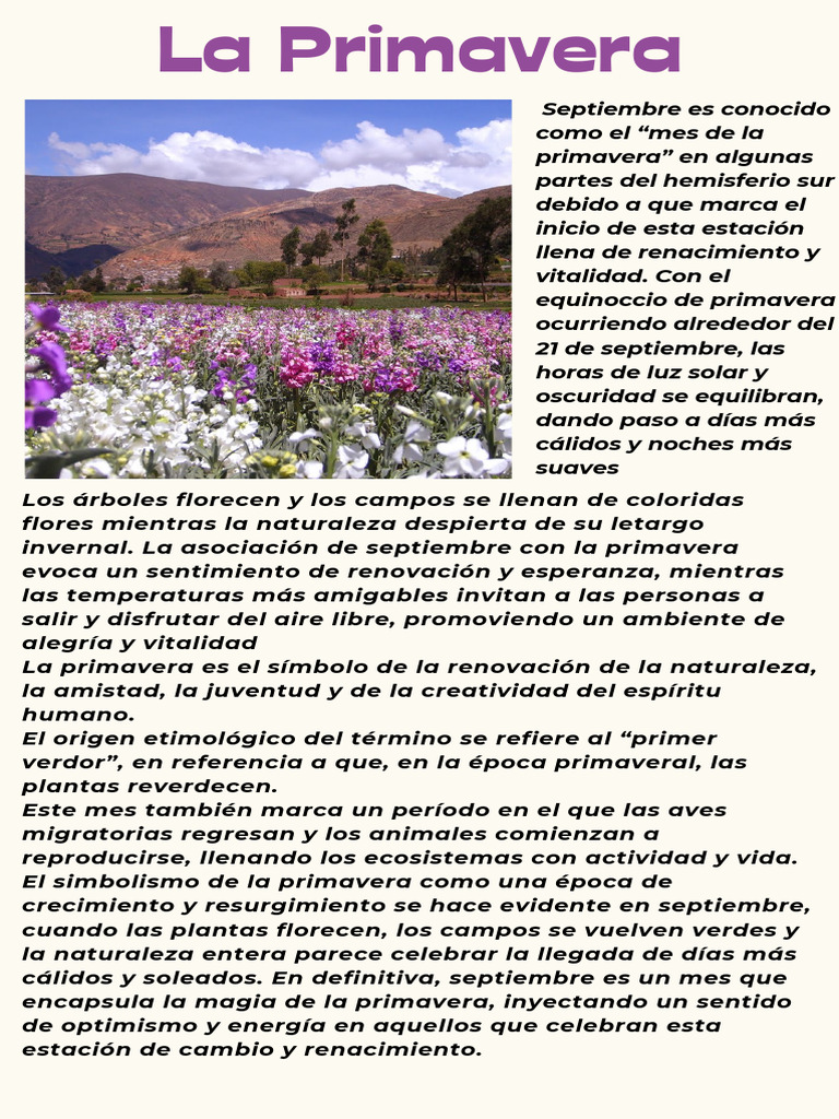 La Primavera Historia | PDF