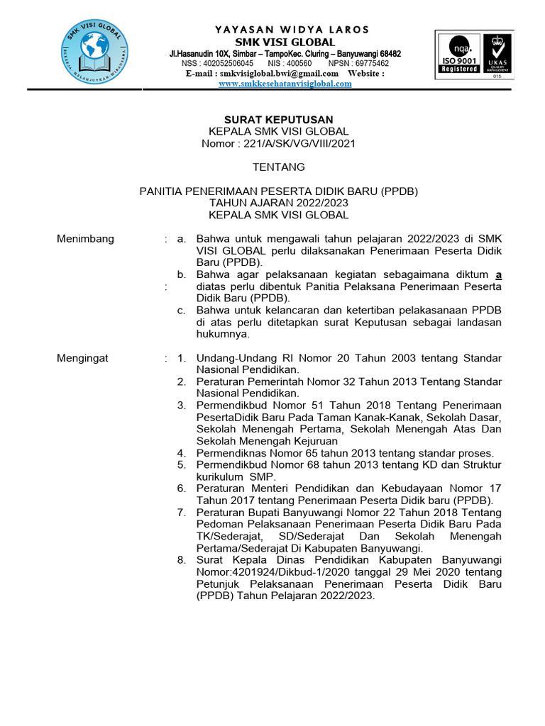 SK PPDB 2022-2023 | PDF