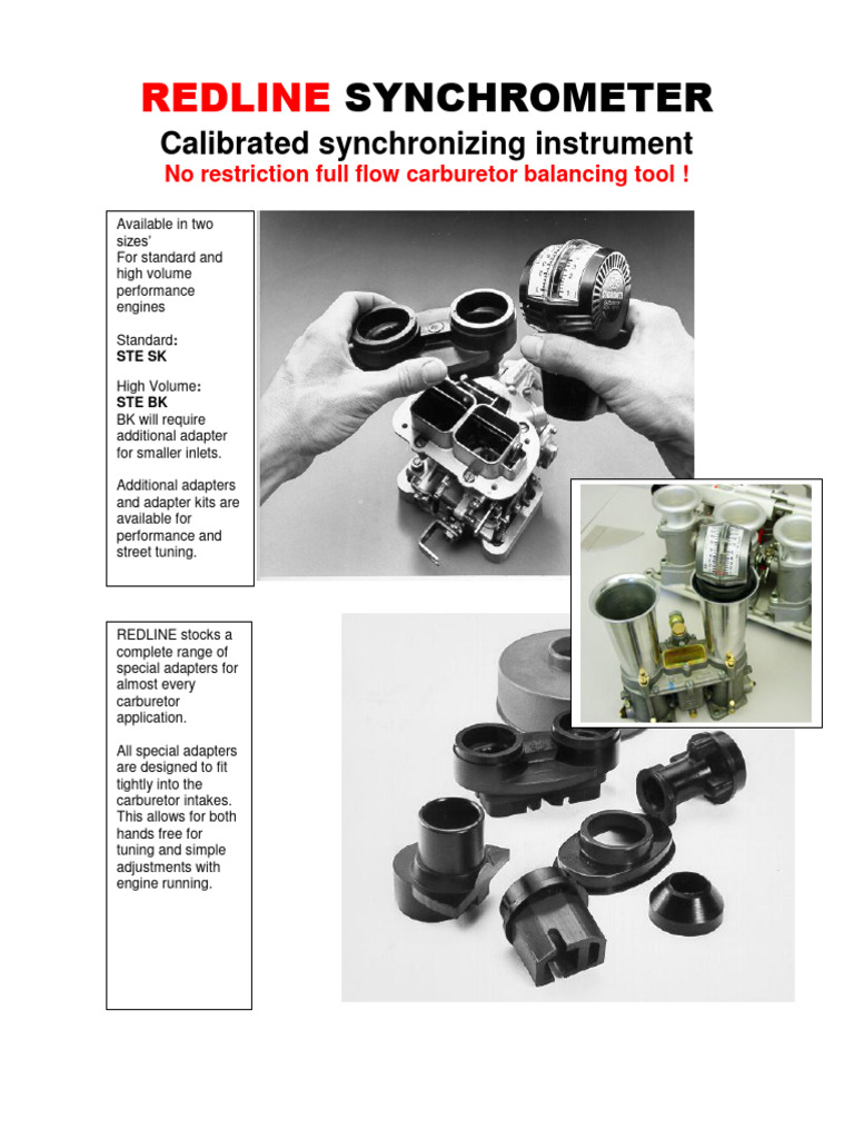 Synchrometer STE | PDF | Carburetor | Rotating Machines