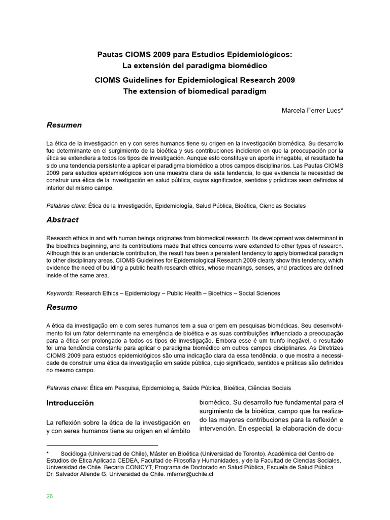 Cioms 2009 | PDF