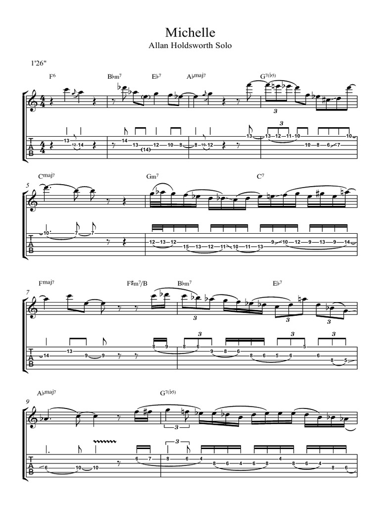 Allan Holdsworth - Michelle | PDF