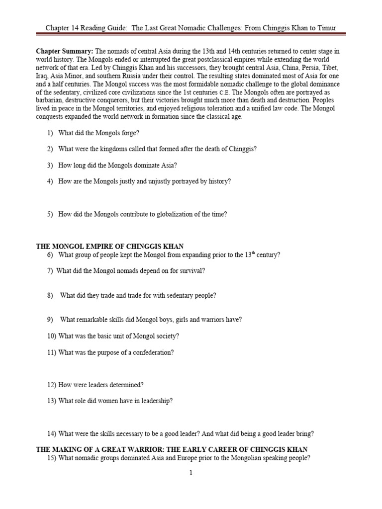 My Chap. 14 Reading Guide | PDF