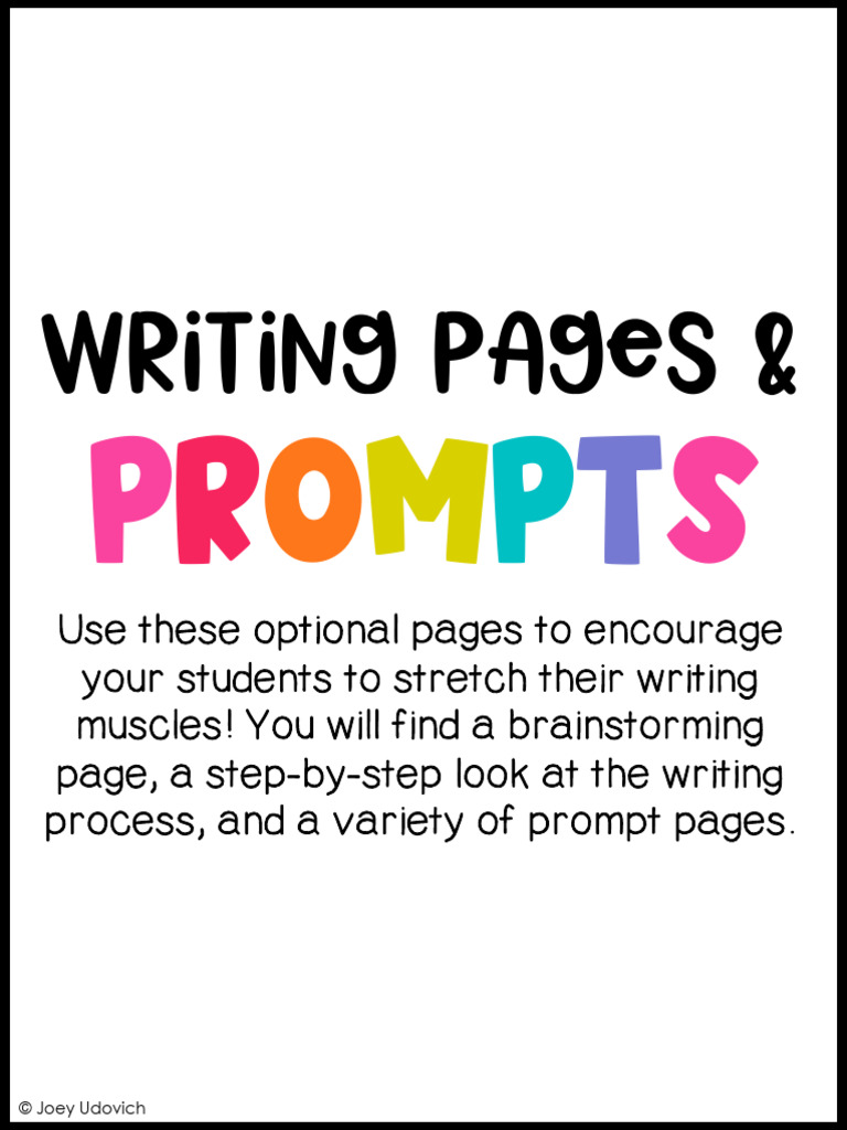 Writing Pages and Prompts | PDF | Paragraph | Sentence (Linguistics)
